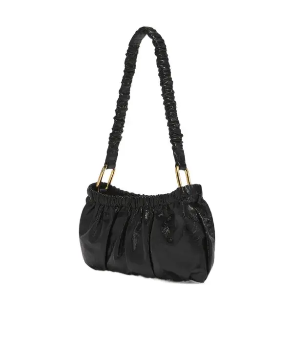 Marni Ruched Handle Shoulder Bag - Black