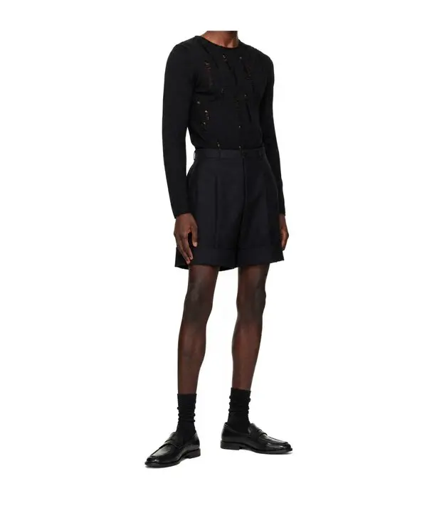Comme Des Garçons Belt-loop Shorts