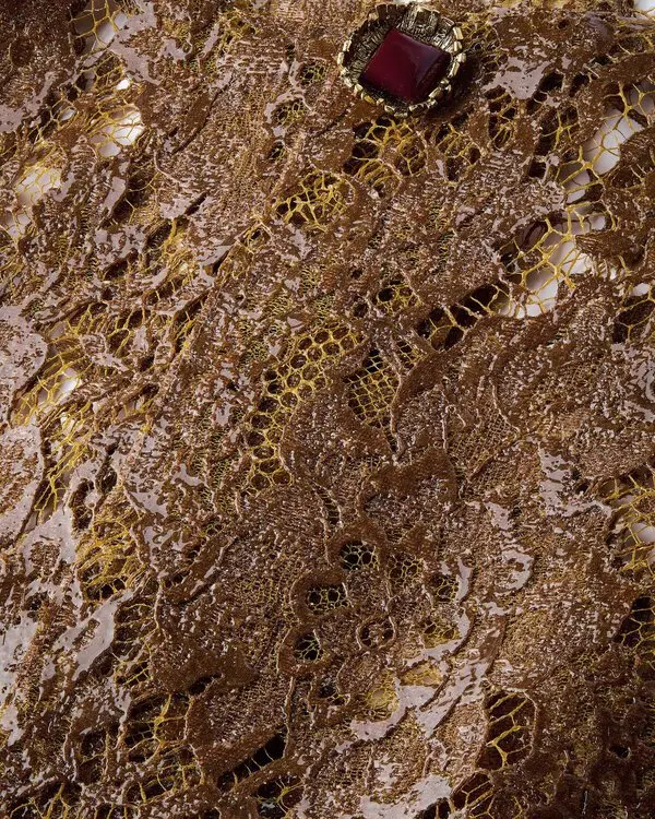 Saint Laurent Short Jacket In Silicone-coated Lace