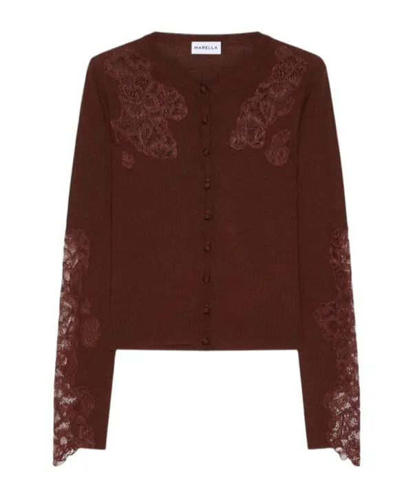 Marella Ribbed-knit Crew-neck Sweater - Brown