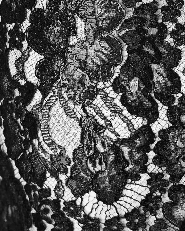 Saint Laurent Split Pencil Skirt In Silicone-coated Lace
