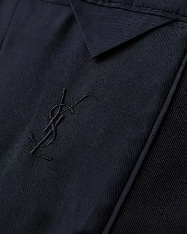 Saint Laurent Single-breasted Jacket In Wool Gabardine