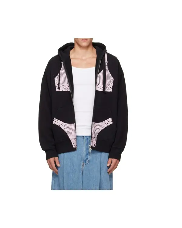 Vaquera Graphic-print Zip-up Hoodie