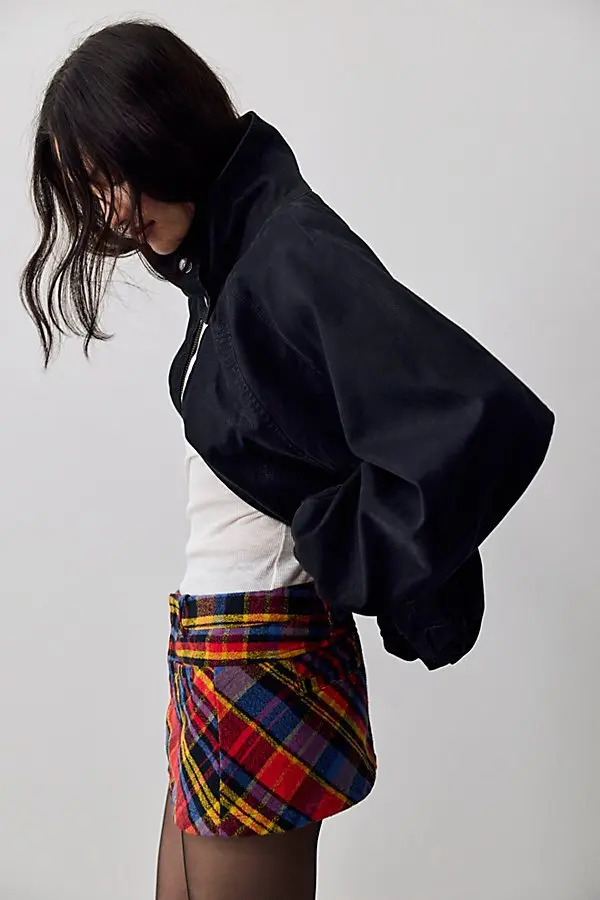 Free People Mille Fleur Mini Skirt - Pixie Plaid