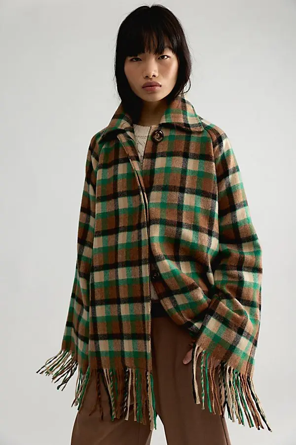 Rodebjer Yuna Short Check Coat
