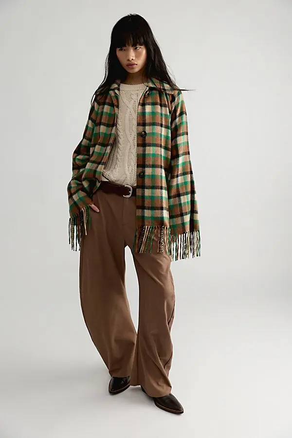 Rodebjer Yuna Short Check Coat