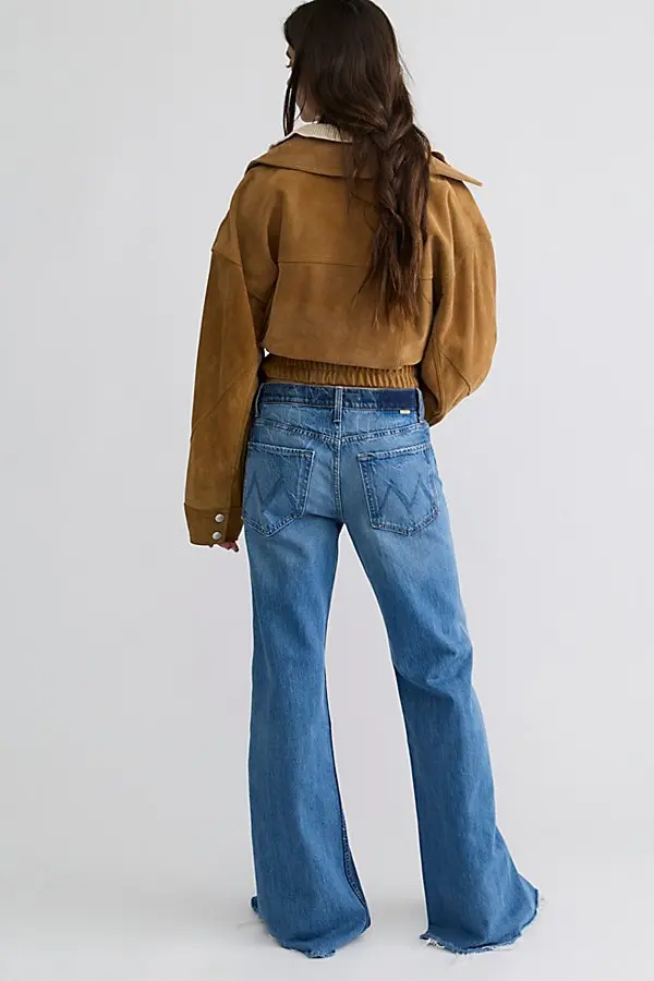 MOTHER The Bookie Slit Twist Heel Fray Jeans