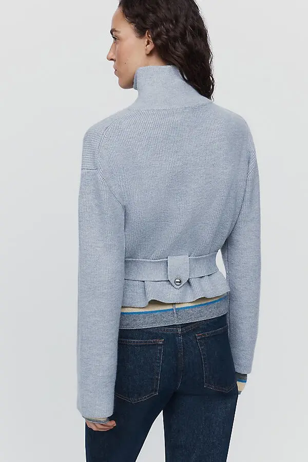 WHITEROOM + CACTUS Cotton Blend Funnel Neck Sweater