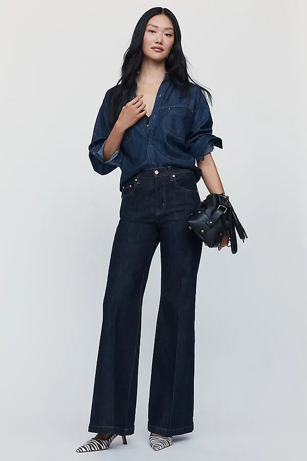 PISTOLA Cara High Rise Flare Jeans - Nightfall