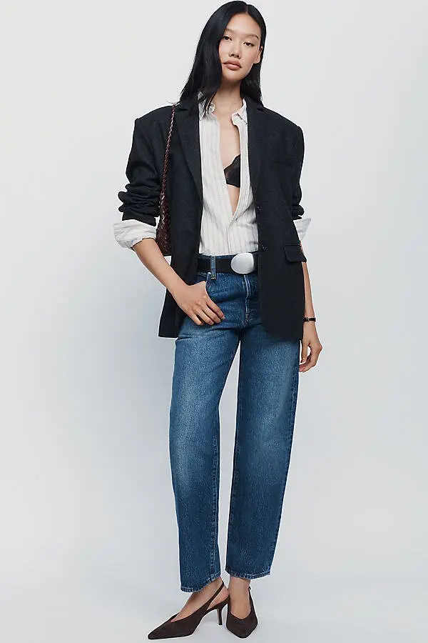 ANINE BING Qun 100% Wool Blazer Jacket