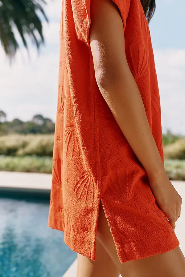 Seafolly Shell Terry 100% Cotton Kaftan Poncho