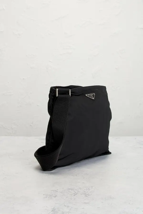Prada Tessuto Mini Flat Messenger Bag