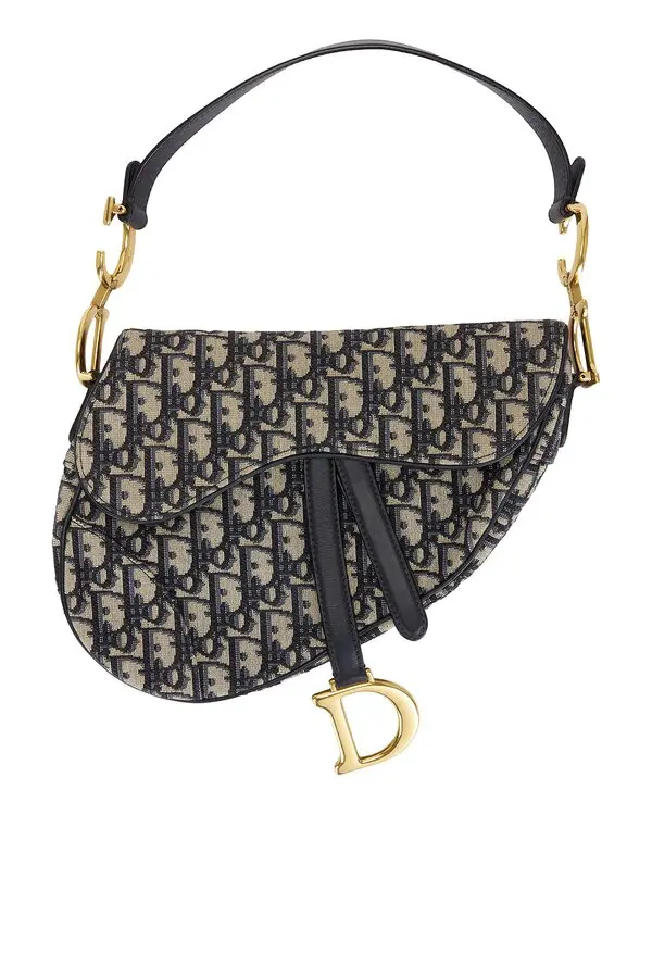 Dior Trotter Oblique Saddle Bag - Navy