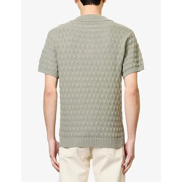 BELIER Jacques Diamond Stitch Cotton-blend Polo Shirt