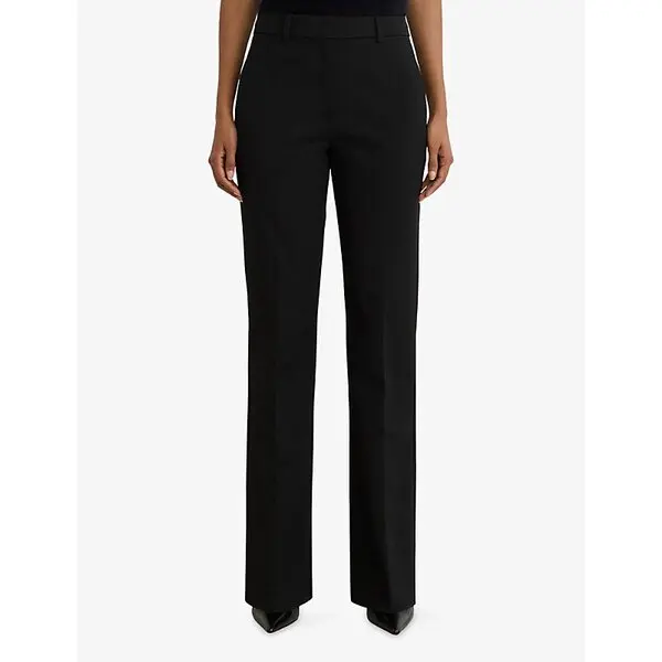 REISS Merisse Flared-leg Mid-rise Woven Trousers