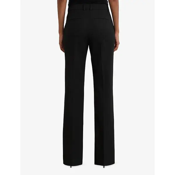 REISS Merisse Flared-leg Mid-rise Woven Trousers