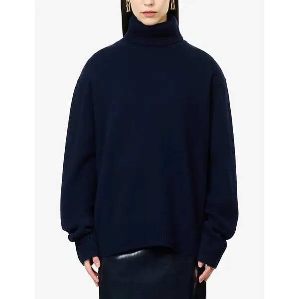 THE FRANKIE SHOP Gala Padded Knit Wool Turtleneck