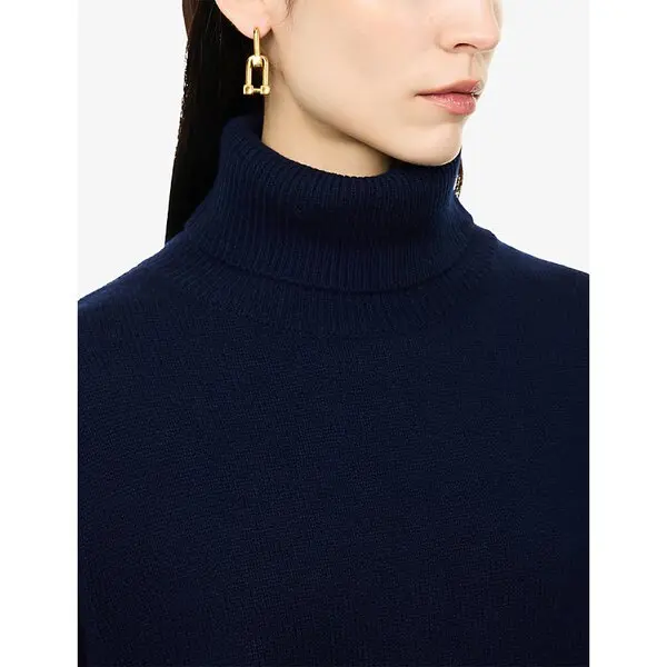 THE FRANKIE SHOP Gala Padded Knit Wool Turtleneck