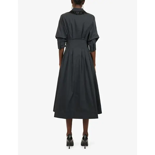 Simkhai Signature Jazz Embellished Cotton-blend Midi Dress