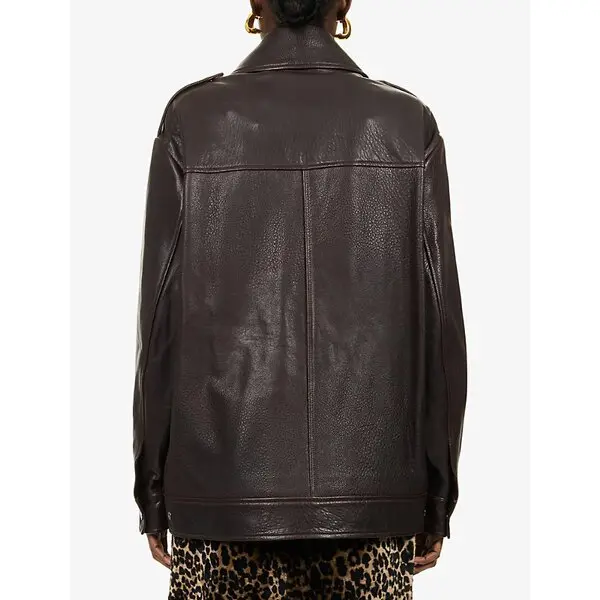 Nour Hammour Drey Exclusive Textured Leather Jacket