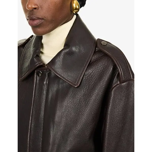 Nour Hammour Drey Exclusive Textured Leather Jacket