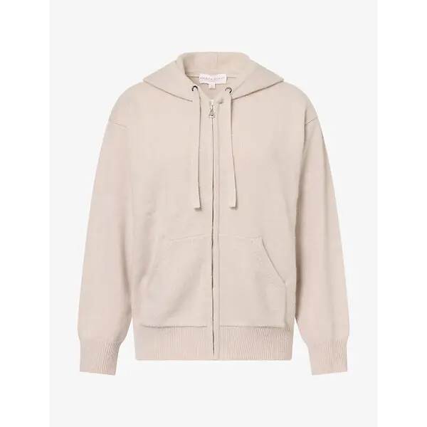 Derek Rose Daphne Zip Cashmere Knit Hoody