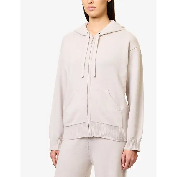 Derek Rose Daphne Zip Cashmere Knit Hoody