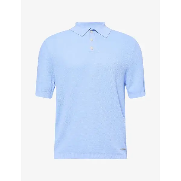 BELIER Hollis Textured Knitted Shirt - Sky