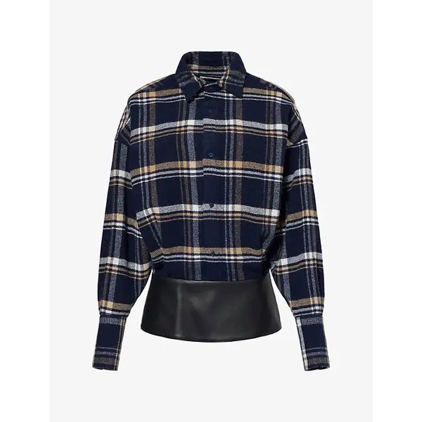 DARKPARK Barbara Cashmere And Wool Leather Belt Shirt