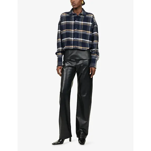 DARKPARK Barbara Cashmere And Wool Leather Belt Shirt