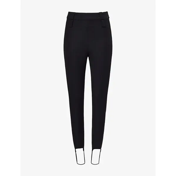 THE FRANKIE SHOP Lili Stirrup-hem Stretch-woven Trousers - Black