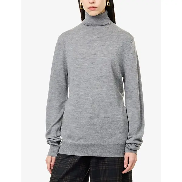 THE FRANKIE SHOP Eve Thin Turtleneck Wool Sweater