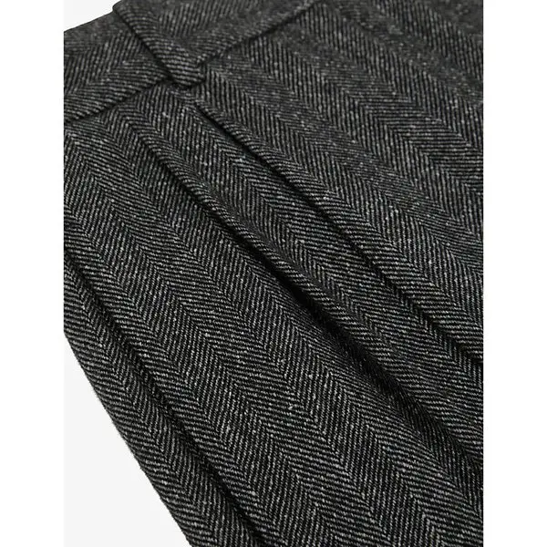 REISS Camila Wide-leg Wool And Silk Trousers