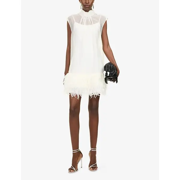 Simkhai Shirya Featherlike Organza Mini Dress
