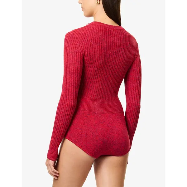 SELF-PORTRAIT Flower Knit Playsuit