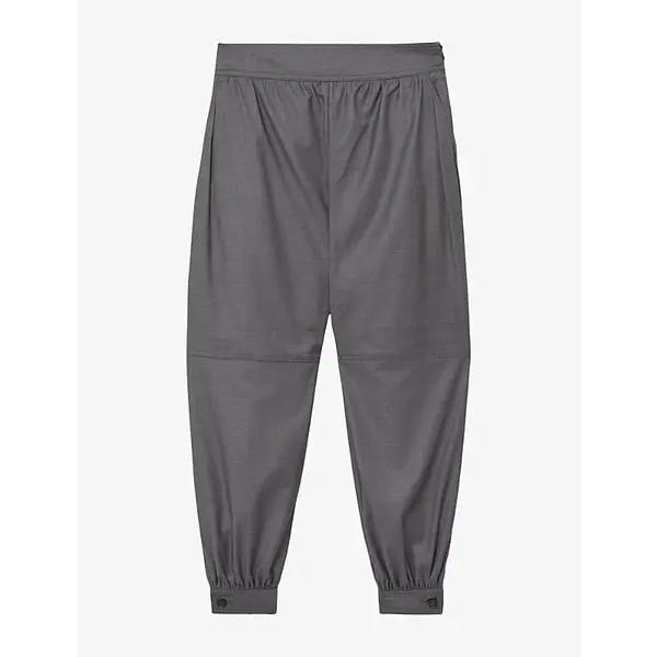 REISS Neave Balloon-leg Mid-rise Woven Trousers