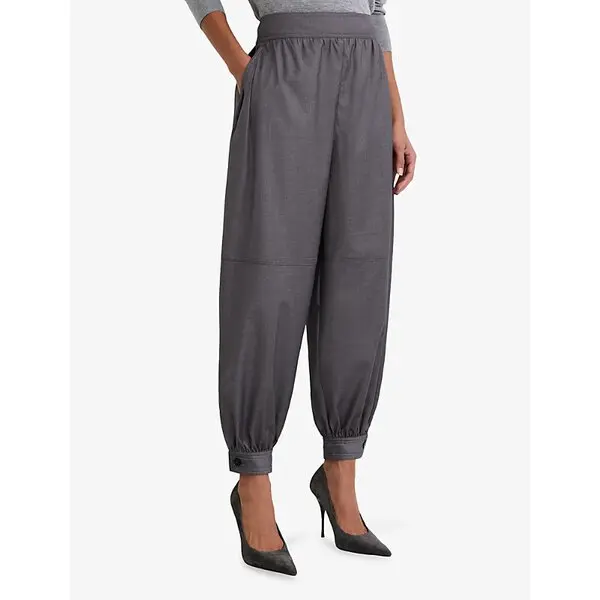 REISS Neave Balloon-leg Mid-rise Woven Trousers