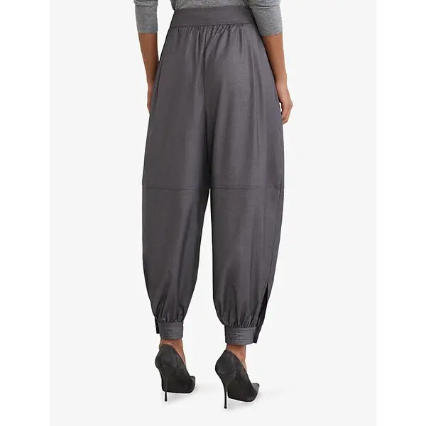 REISS Neave Balloon-leg Mid-rise Woven Trousers