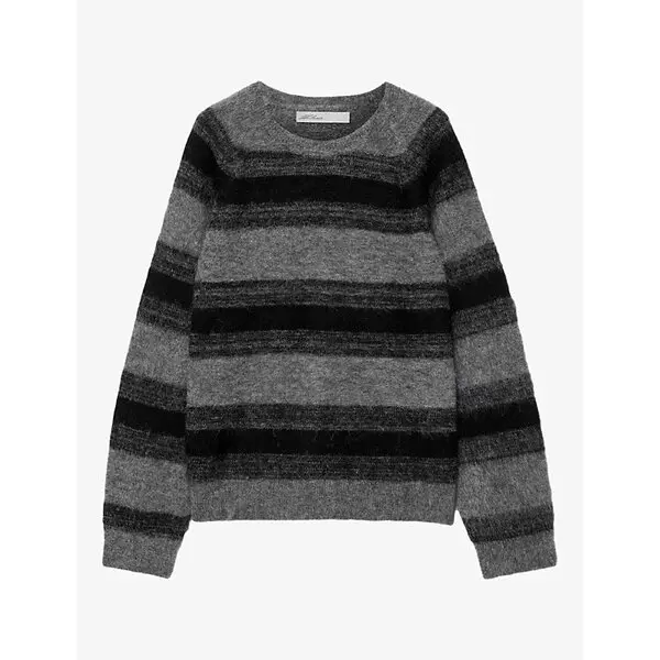 ALLSAINTS Senner Striped Wool-blend Jumper Xxl