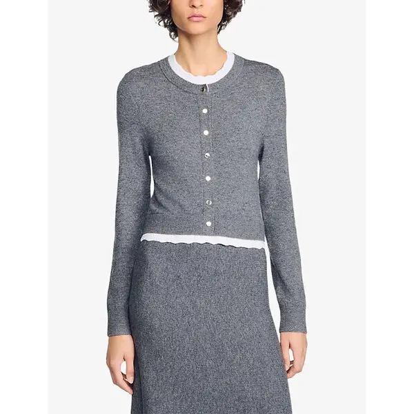 Sandro Layered-effect 2-in-1 Wool And Cashmere Maxi Dress