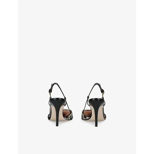 Valentino Garavani Vlogo Signature 80 Leather Slingbacks