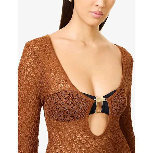 Melissa Odabash Casey Crochet Knit Dress