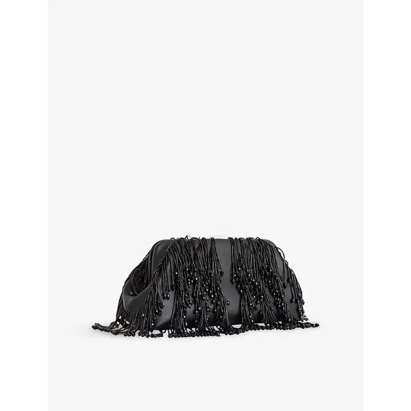 Simkhai Pia Beaded-fringe Leather Clutch