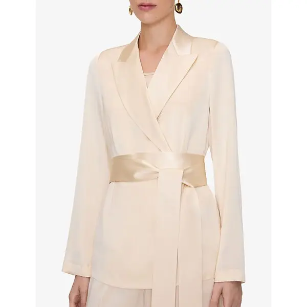 JOSEPH Archer Silk-satin Jacket