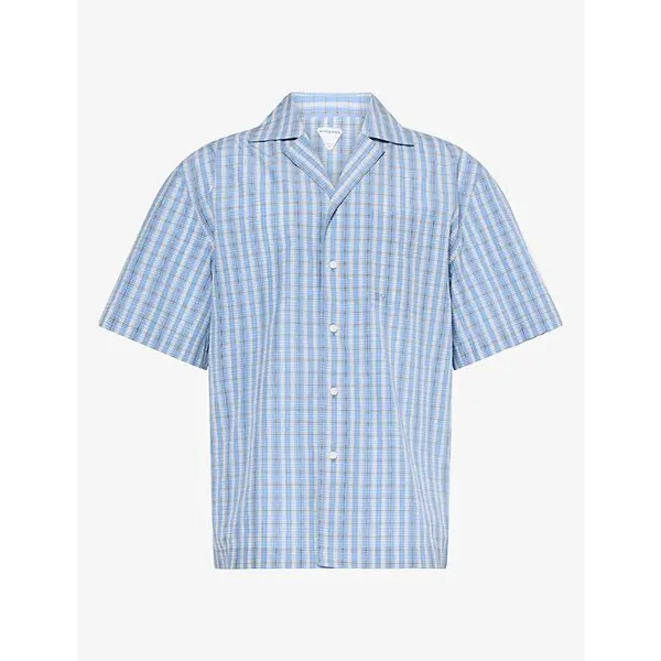 Bottega Veneta Checked Cotton-blend Shirt