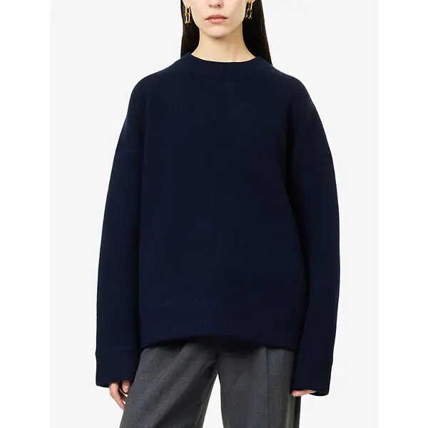 THE FRANKIE SHOP Hana Crew-neck Wool Sweater