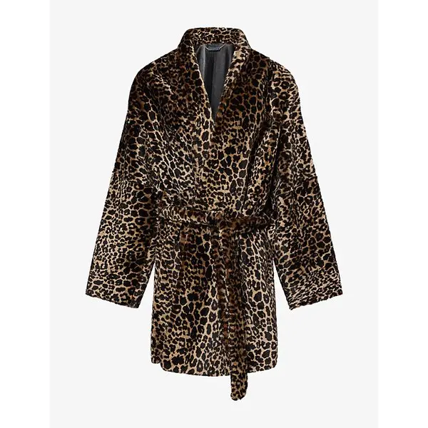 Nour Hammour Raquel Leopard-print Shearling Coat - Plush Leopard