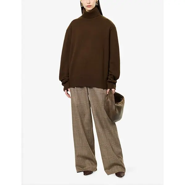 THE FRANKIE SHOP Gala Padded Turtleneck Wool Jumper