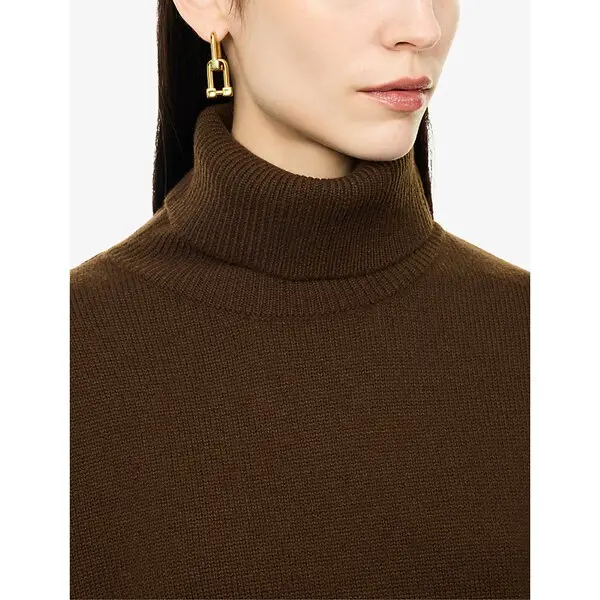 THE FRANKIE SHOP Gala Padded Turtleneck Wool Jumper