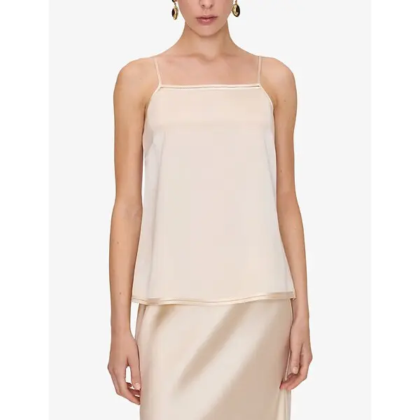 JOSEPH Gaia Square-neck Silk Tank